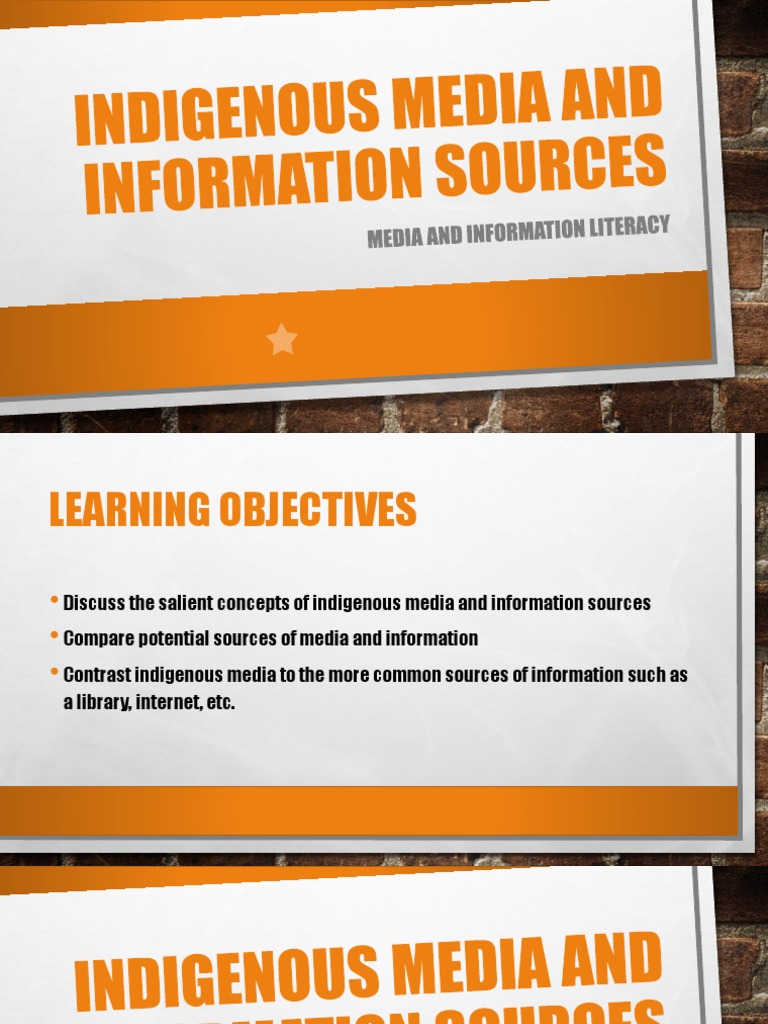 Q1W7 Indigenous Media Information Sources | PDF | Information | Internet