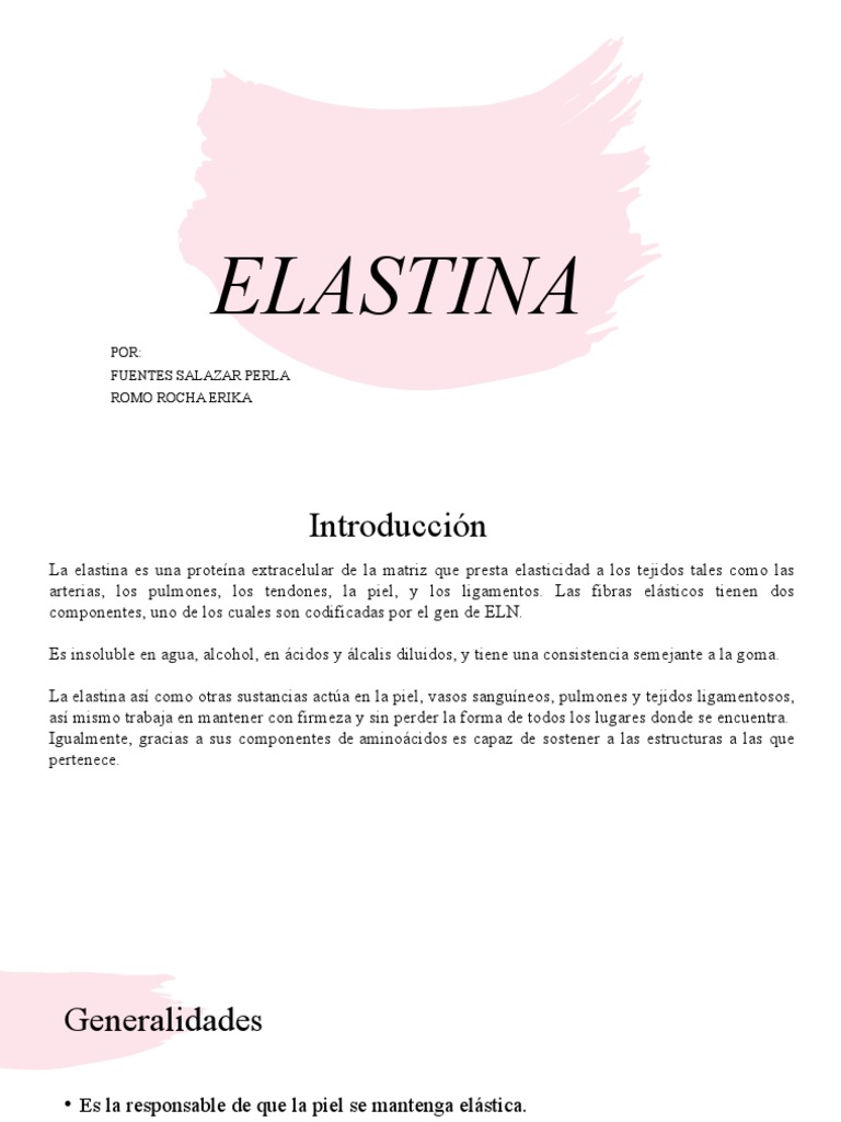 ELASTINA | PDF | Bioquímica | Química