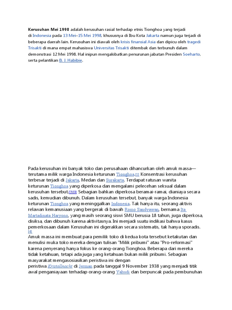 Kerusuhan Mei 1998 | PDF