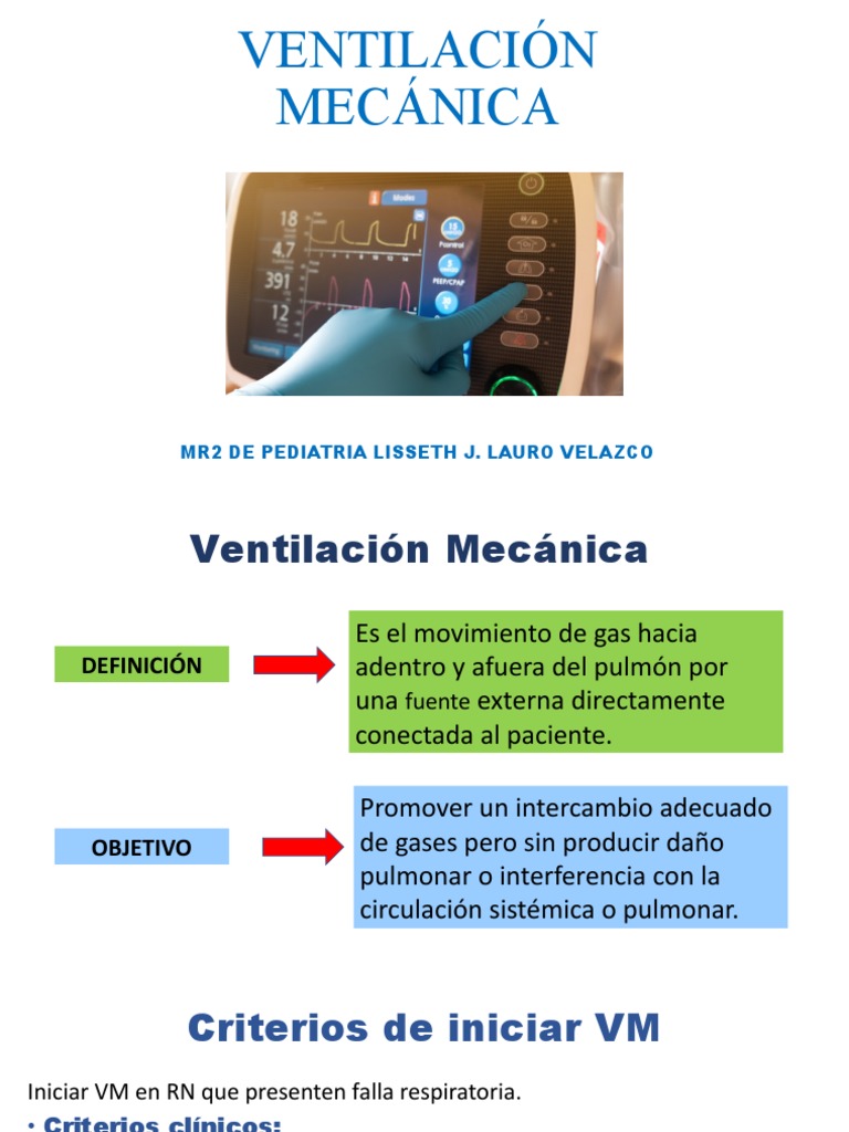 Ventilación Mecánica: Mr2 de Pediatria Lisseth J. Lauro Velazco | Descargar gratis PDF | Sistema ...