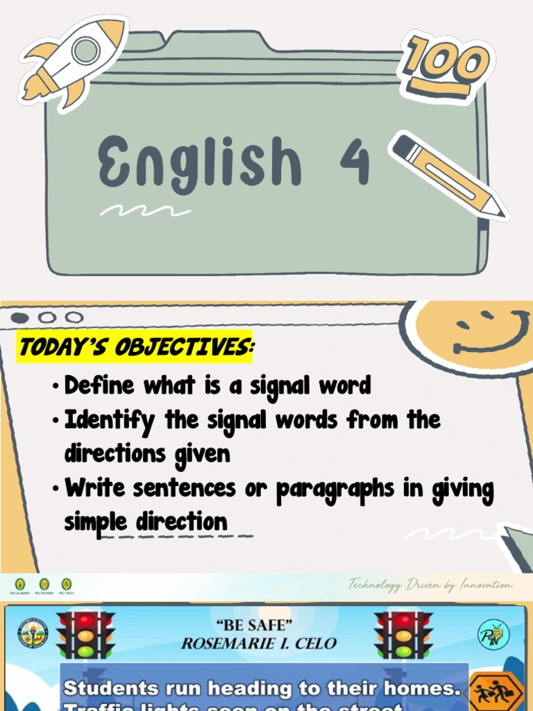 Understanding Signal Words for Directions | PDF