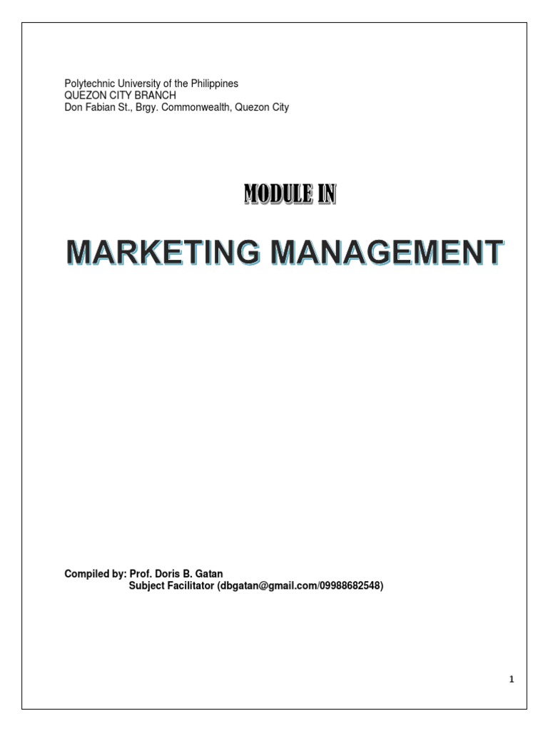 Introduction to Marketing: A Comprehensive Module for Polytechnic ...