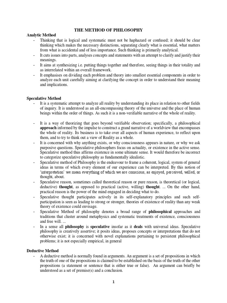 Methods of Philosophy Explained | PDF | Phenomenology (Philosophy ...