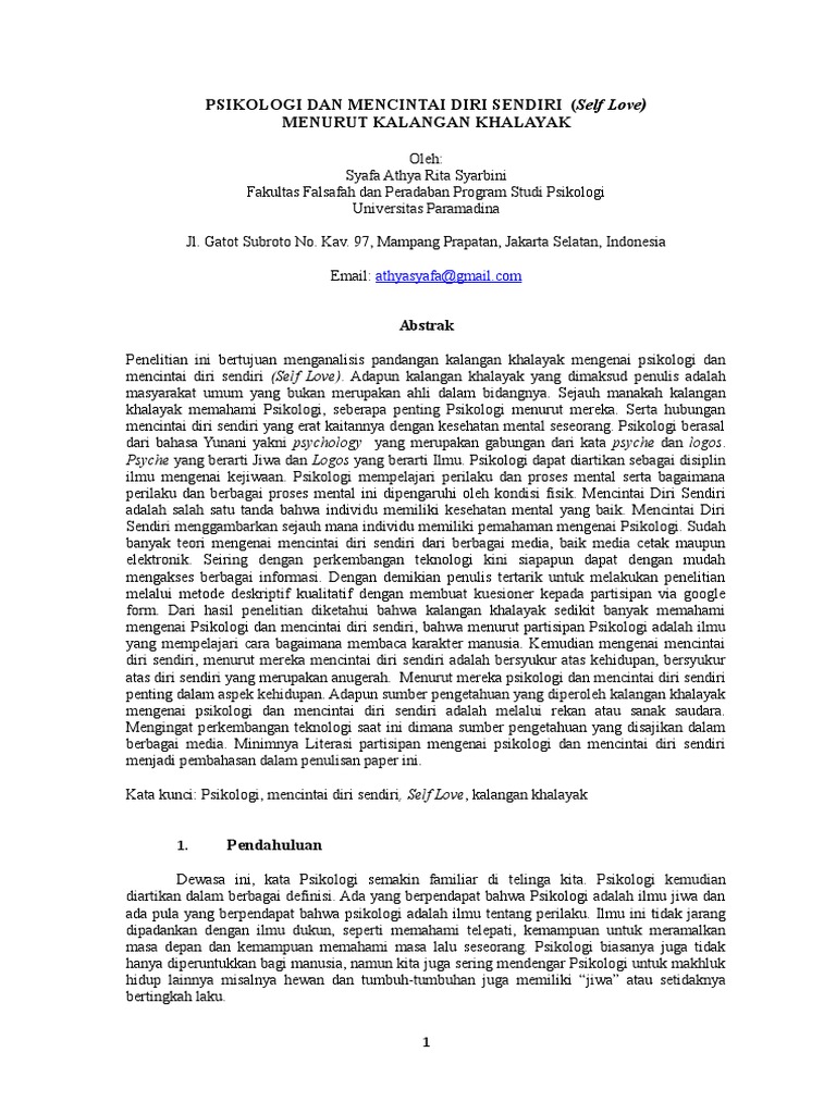 Paper Bahasa Indonesia - Syafa Athya | PDF