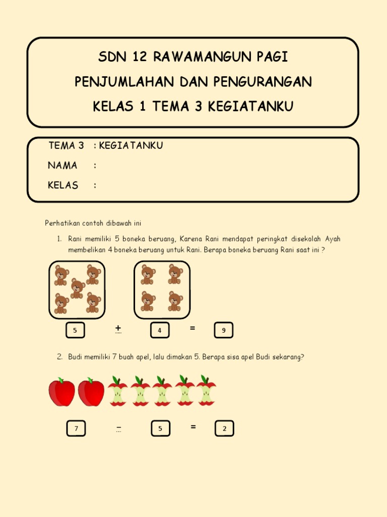 Soal Matematika Penjumlahan Dan Pengurangan PDF | PDF