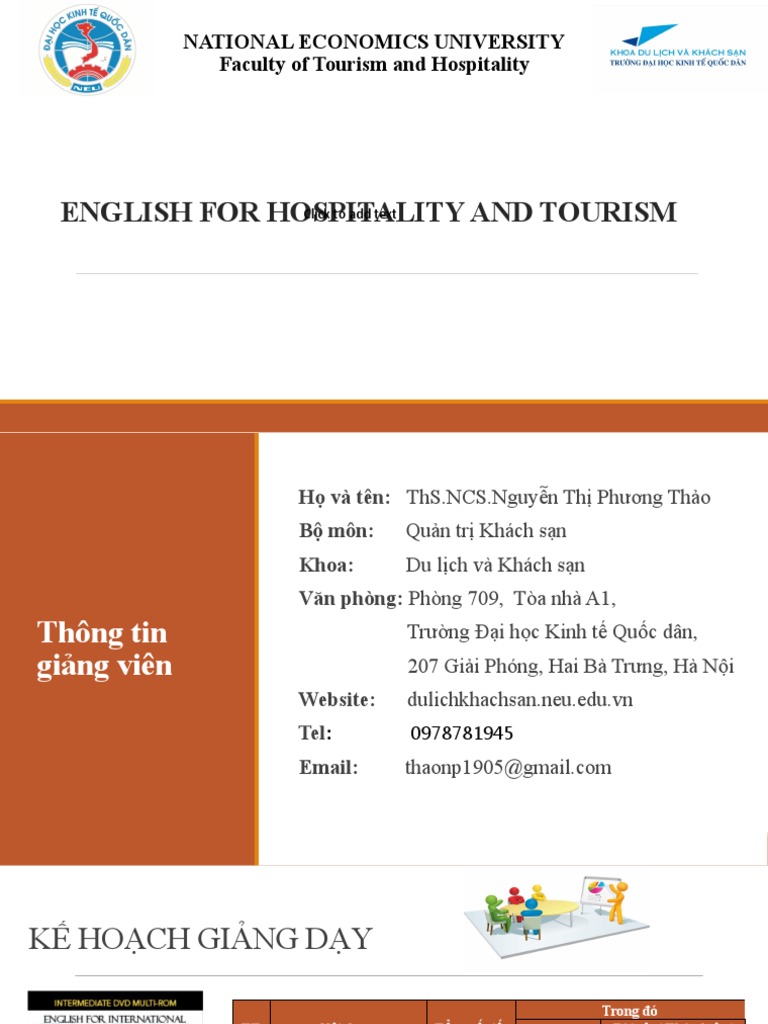 English For Hospitality and Tourism - K61 - Slides | PDF