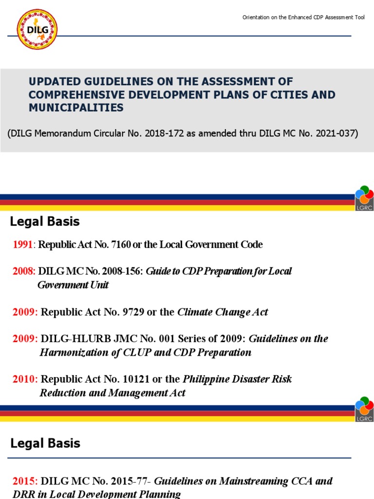 Updated Guidelines On The Assessment of Comprehensive Development Plans ...