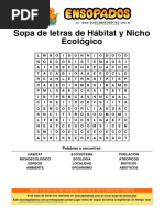 Sopa de Letras de Los Ecosistemas | PDF