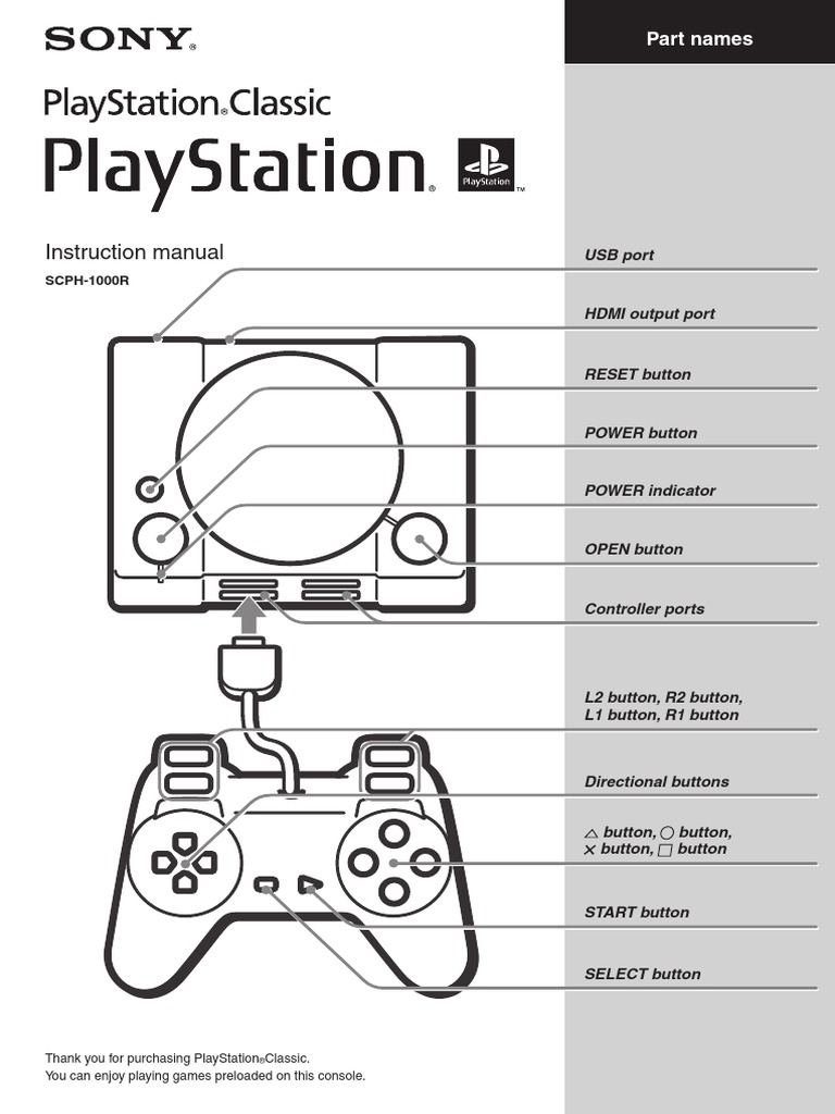 Manual SCPH-1000R - A-1 | PDF | Play Station | Electrical Connector