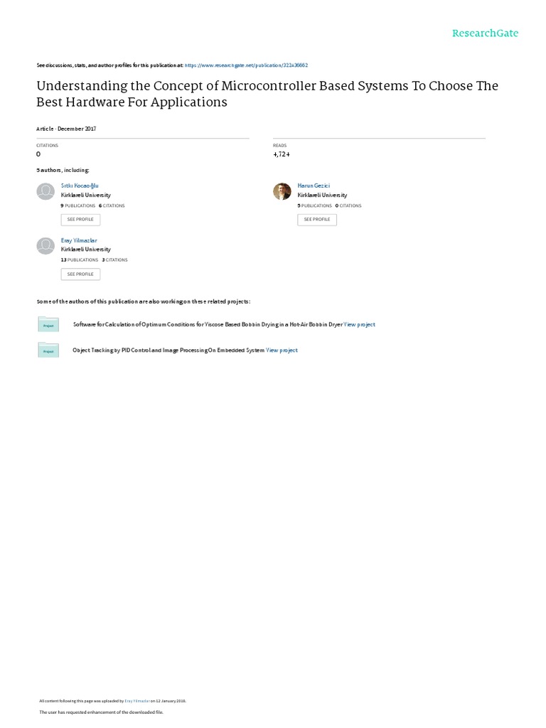 Understanding Microcontrollers To Choose Hardware | PDF | Central ...