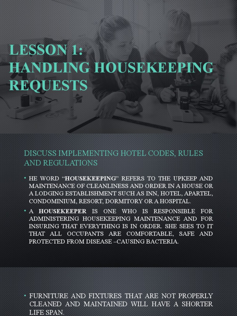 Handling Housekeeping Requests | PDF | Hotel | Psychology