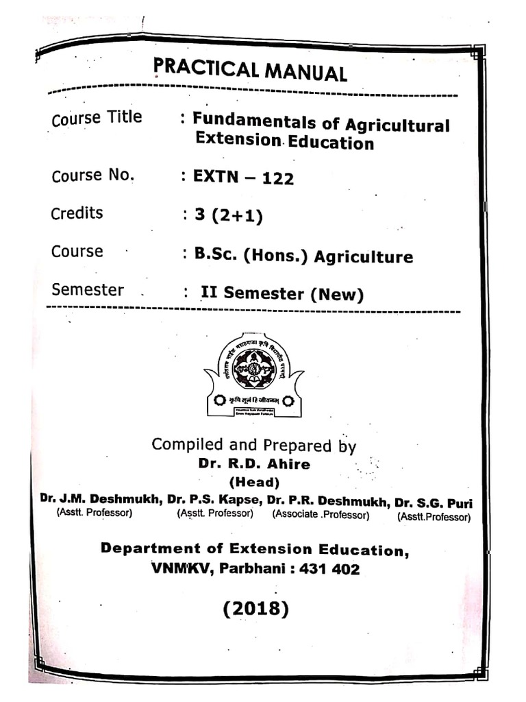 Extn 122 Practical Manual | PDF