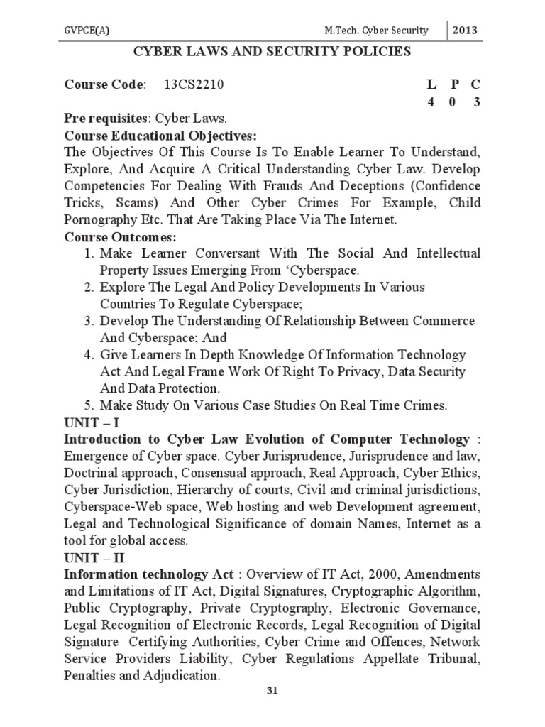 Cyber Laws and Security Policies | PDF | Cyberspace | Computing