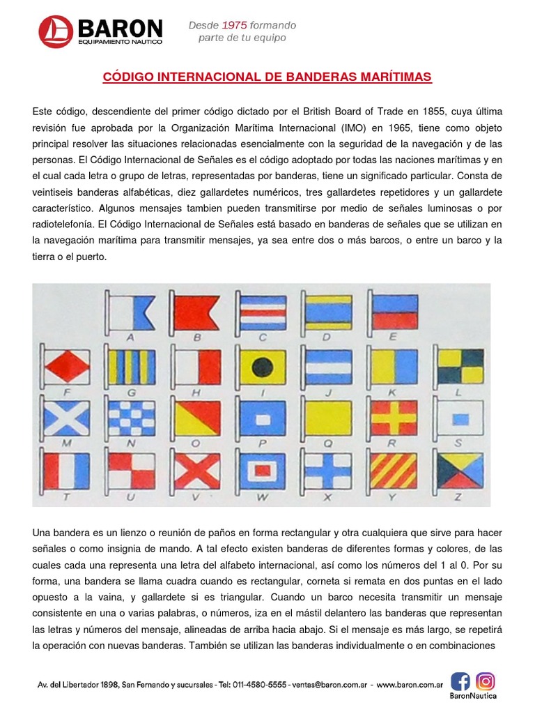 BARON Codigo Internacional de Banderas Maritimas | PDF