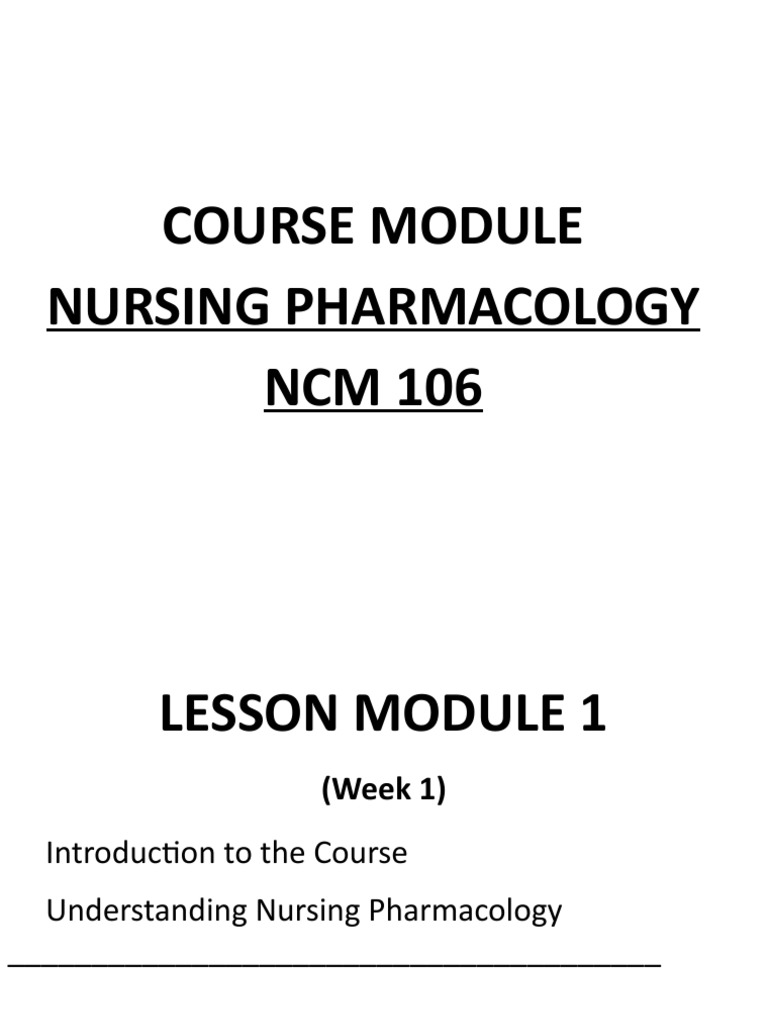 WK 1 Pharma Intro, Priciples and Routes of Drug Administration | PDF ...