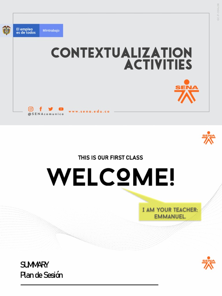 Contextualization Activities | PDF