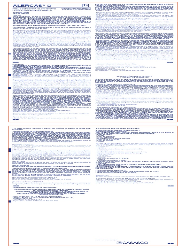 D2913 E 2587 01 Instruccion Alercas D | PDF | Ciencias de la Salud | Drogas