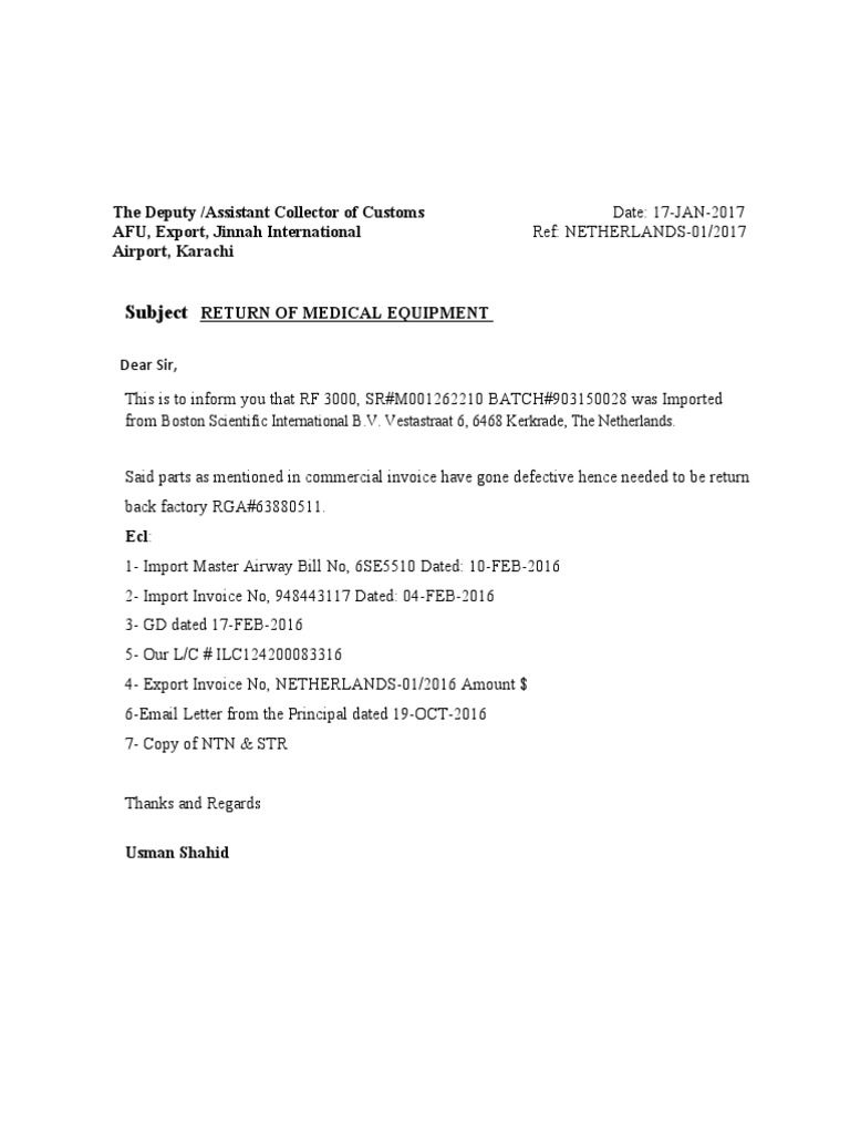 Request Letter Assistant Collector | PDF | Business | Economies