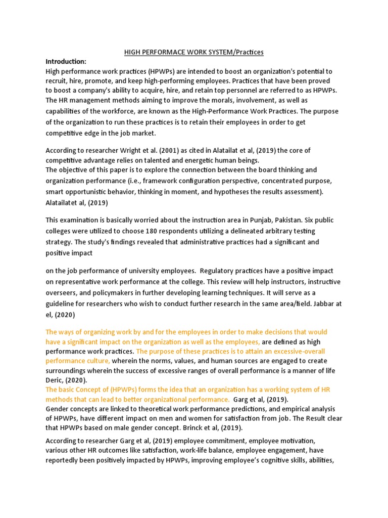 Examining the Impact of High-Performance Work Practices on ...