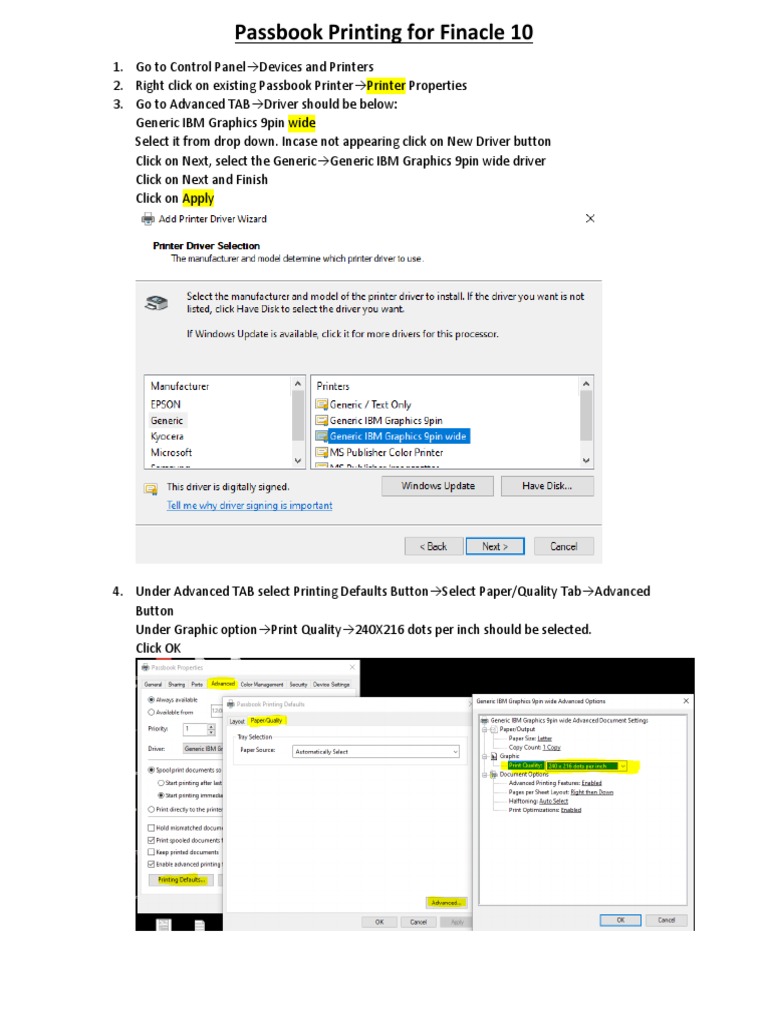 Passbook Printing For Finacle 10 | PDF | Computers