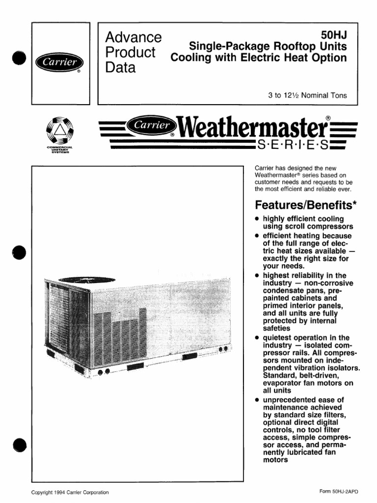 Carrier 50HJ | PDF