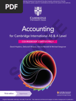 Accounting For Cambridge International As & A Level | PDF