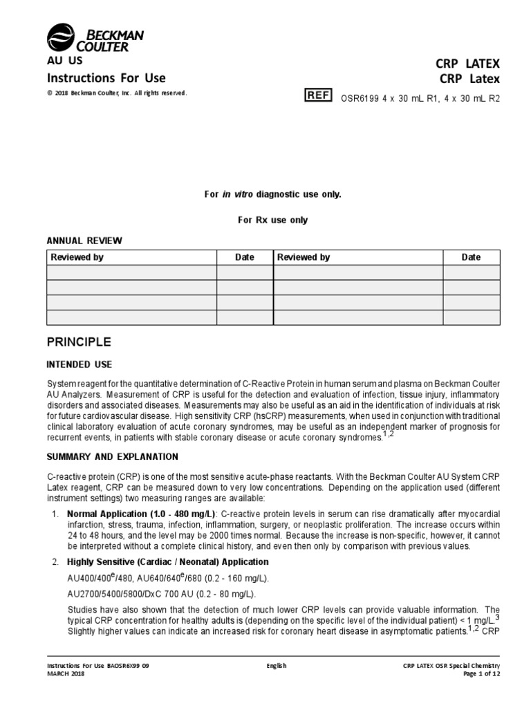 CRP Latex Instructions For Use CRP Latex: Au Us | Download Free PDF | C ...