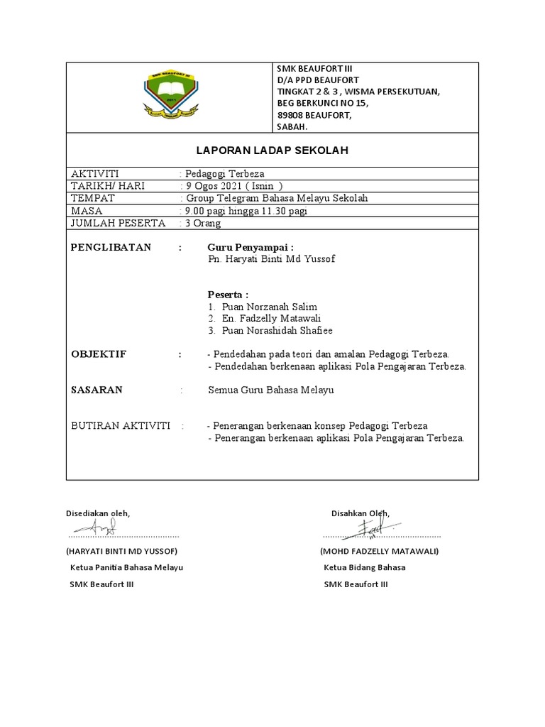 Laporan Ladap Pedagogi Terbeza | PDF