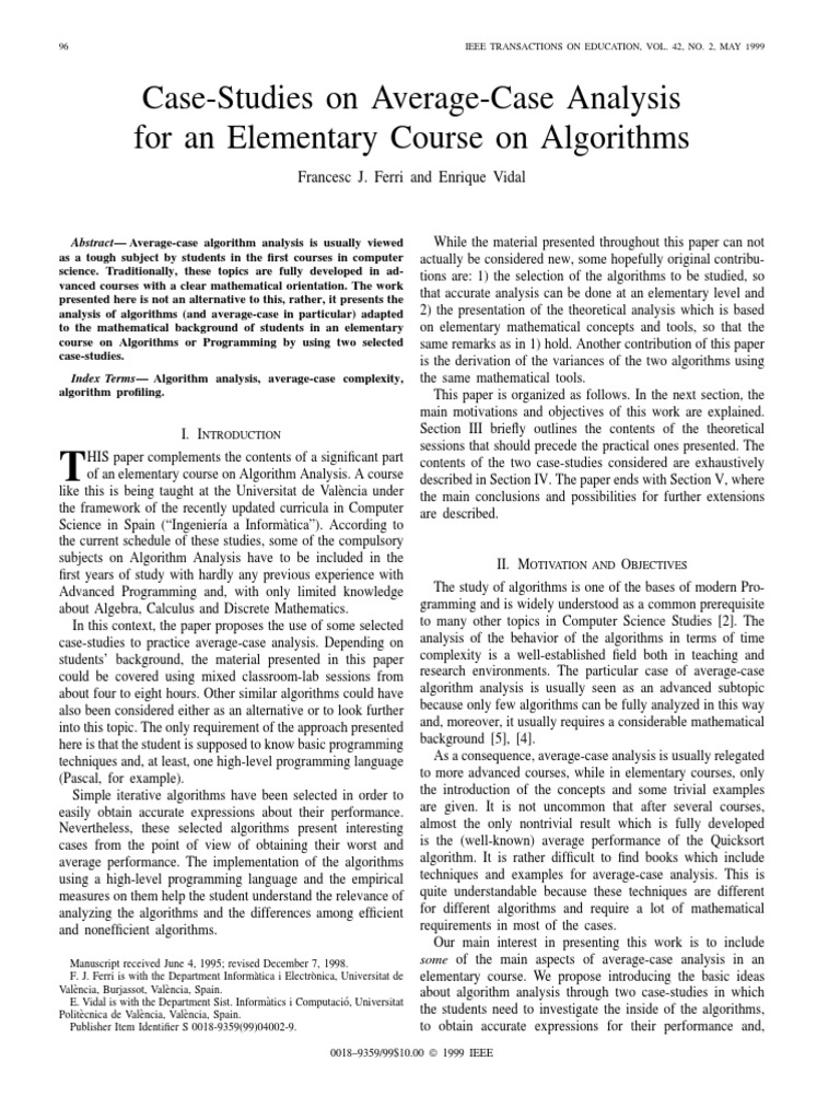 Case Study Average Case Analysis of Binary Search | PDF | Algorithms ... Case Study Average Case Analysis of Binary Search | PDF | Algorithms ...