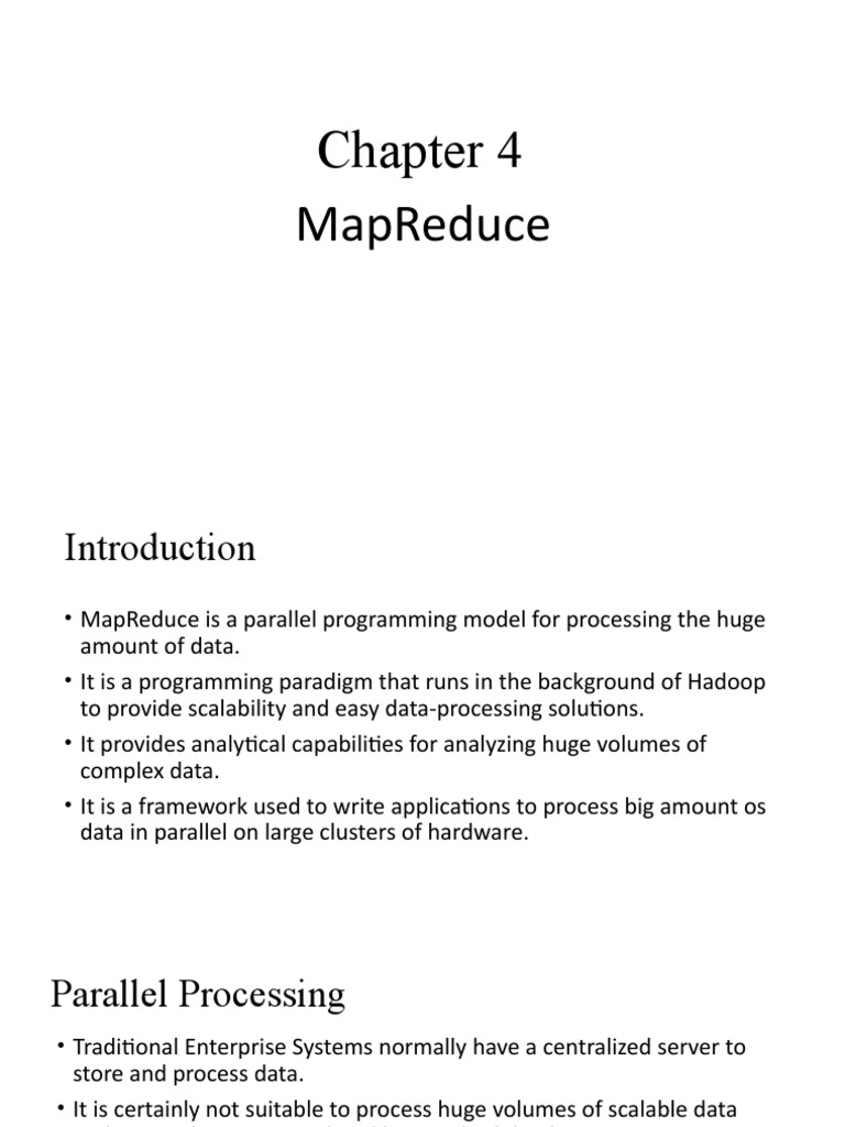 Chapter4 - MapReduce | PDF | Apache Hadoop | Map Reduce