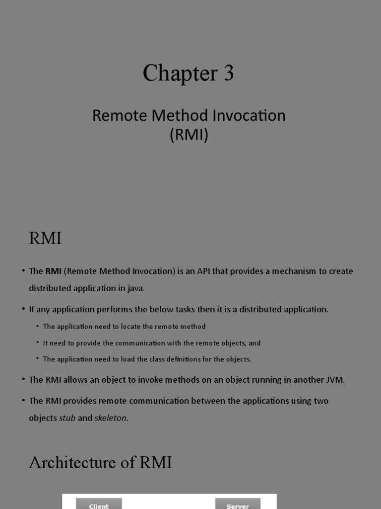 Remote Method Invocation (RMI) | PDF | Programming Paradigms | Software Engineering