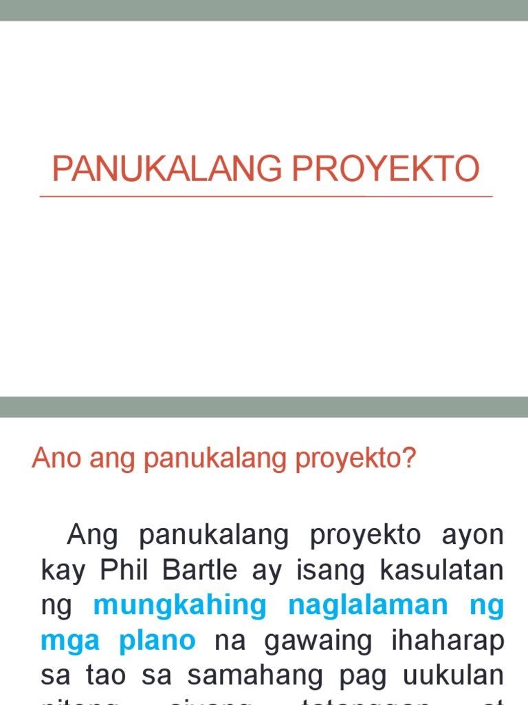 Panukalang Proyekto | PDF