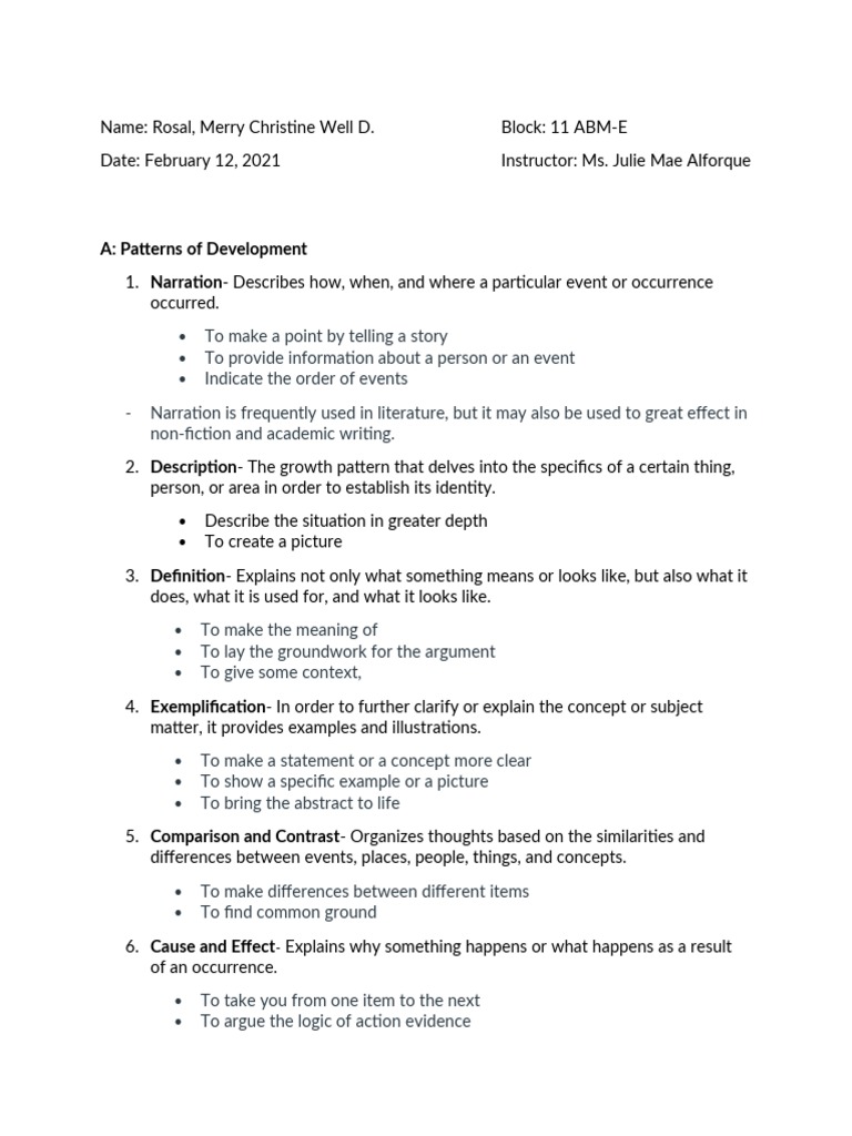 Patterns of Development and Properties of Well-Written Texts | PDF ...