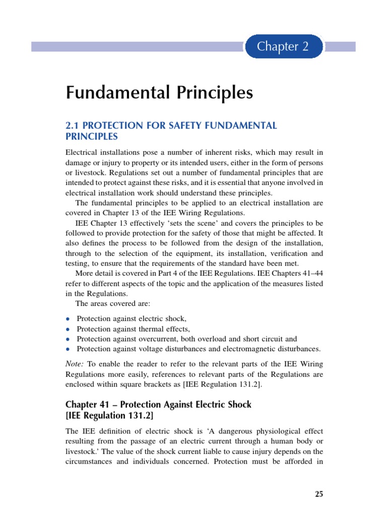Protection For Safety Fundamental | PDF | Electrical Wiring | Insulator ...