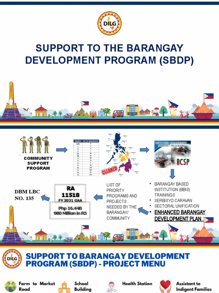Support To The Barangay Development Program (SBDP) | PDF | Water And ...