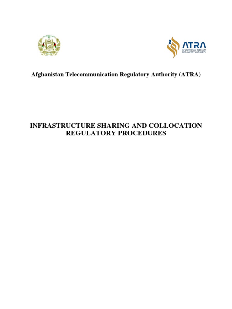 Infrastructure Sharing & Collocation Regulatory Procedure | PDF ...