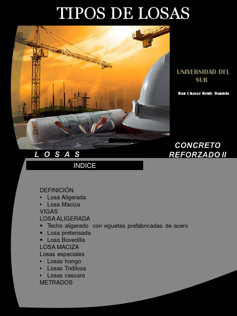 Tipos de Losas | PDF | Hormigón | Viga (Estructura)