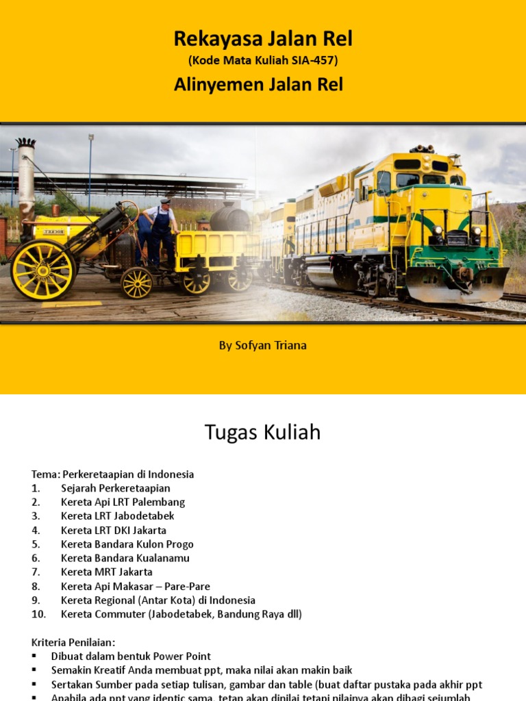Rekayasa Jalan Rel (Alinyemen Jalan Rel) | PDF