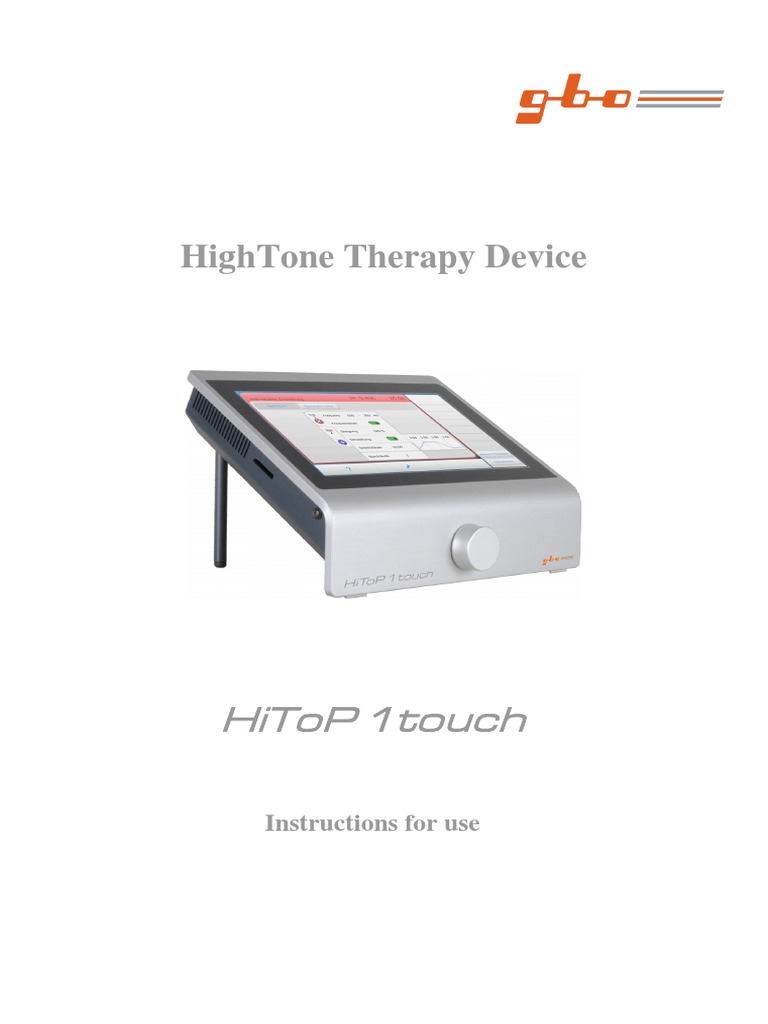 Hightone Therapy Device: Hitop 1touch | PDF | Mains Electricity ...
