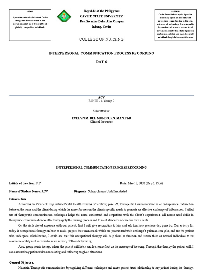Ipr Day 6 Sample Pattern | PDF | Nursing | Psychiatric And Mental ...