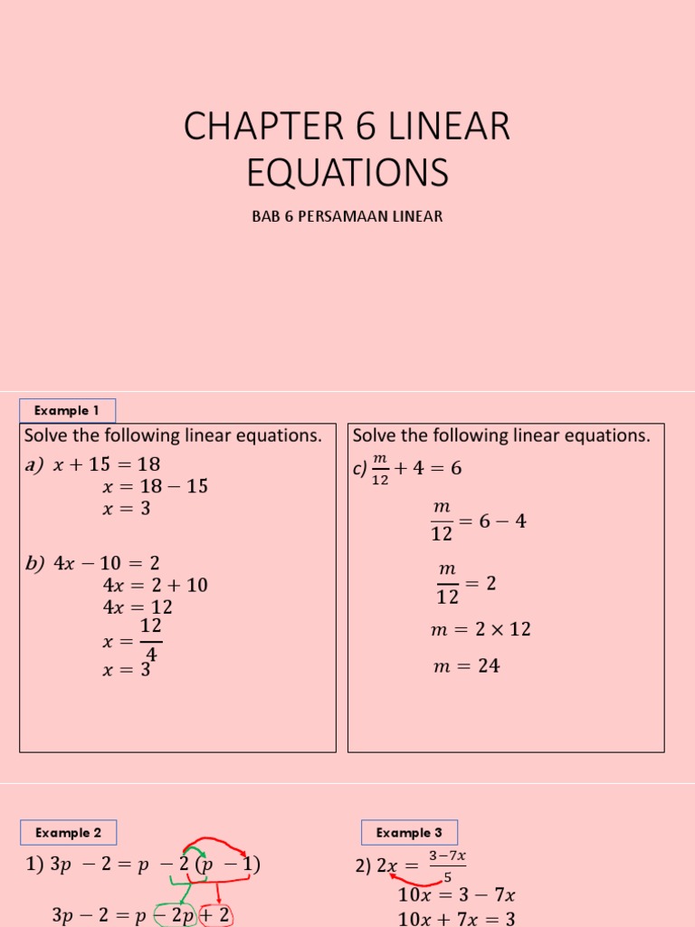 Chapter 6 Linear Equations 2 | PDF | System Of Linear Equations ...