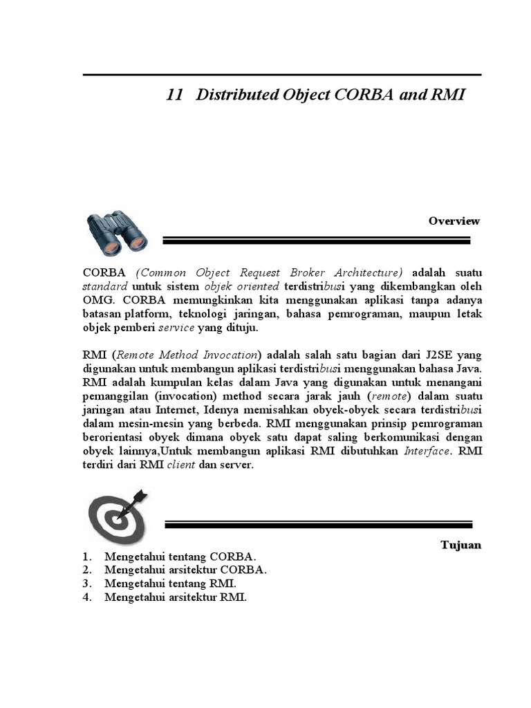 Sistem Tersebar Bab Xi Distributed Object Corba And Rmi Pdf