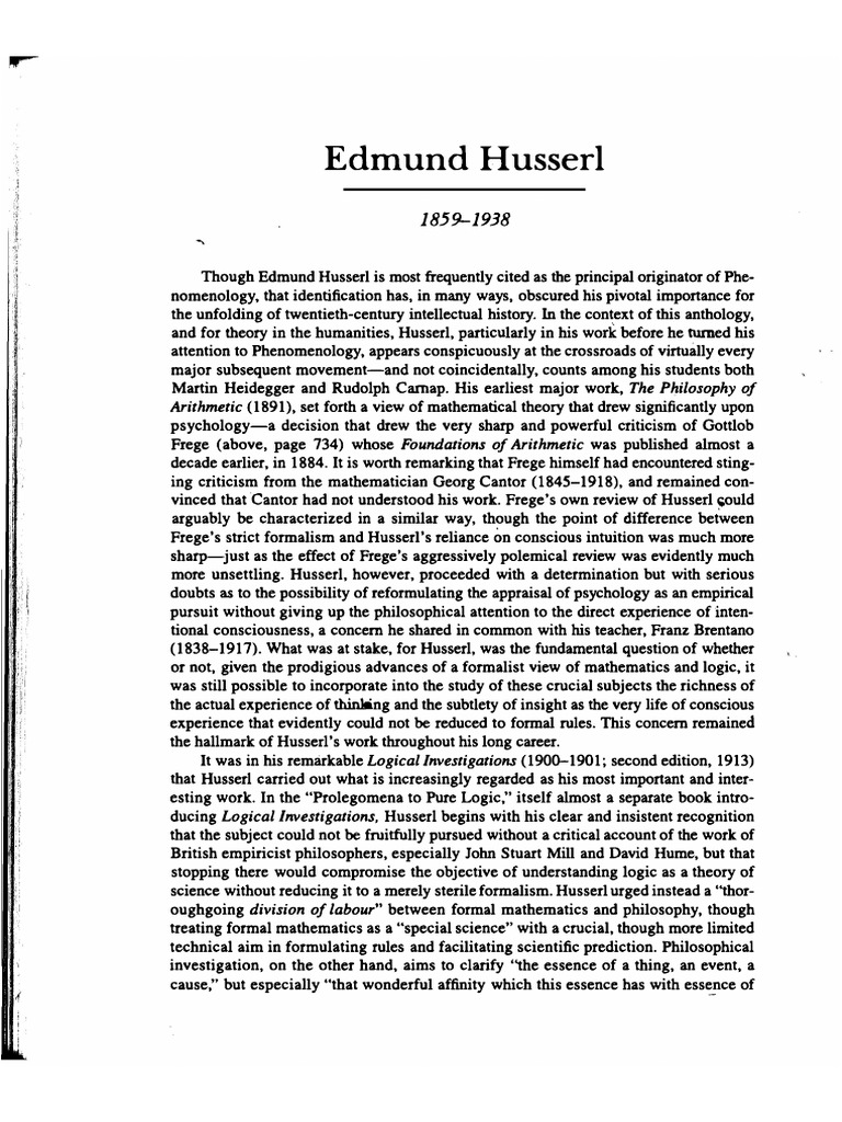 Edmund Husserl | PDF