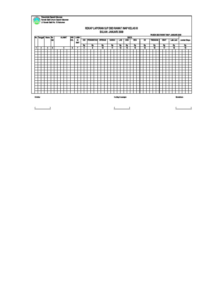 Contoh Form Rincian Biaya | PDF