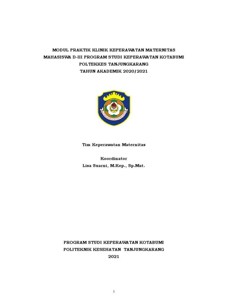 Modul Keperawatan Maternitas - 2021 | PDF