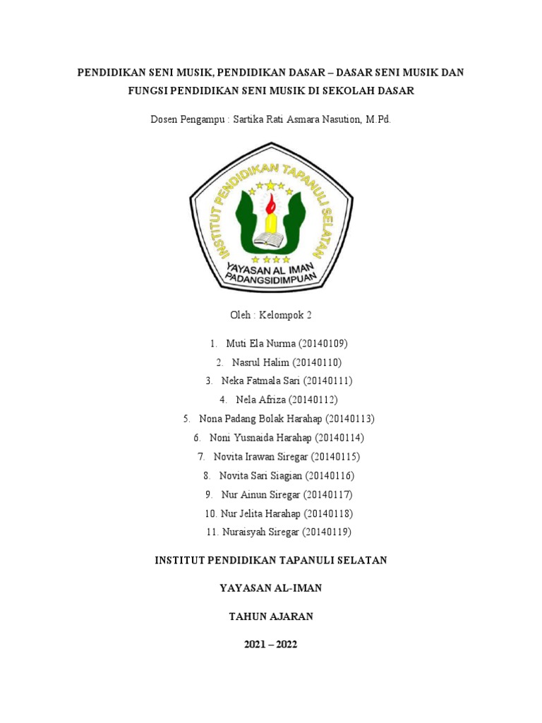 Pendidikan Seni Musik Kelompok 2 | PDF