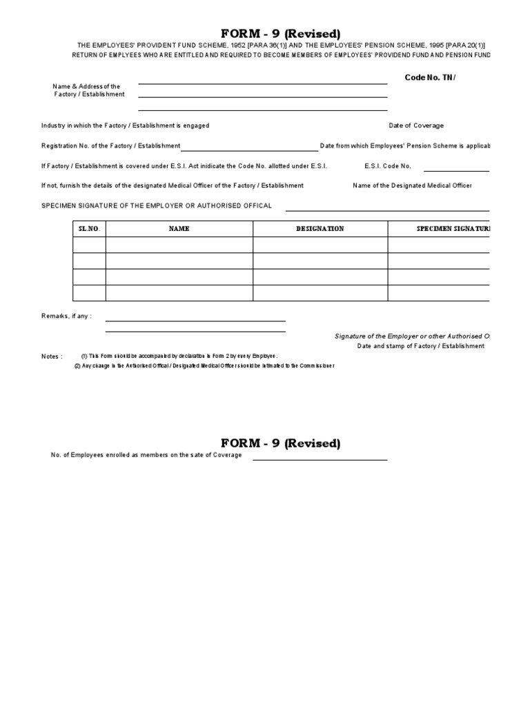 FORM - 9 (Revised) : Date of Coverage | PDF | Factor Income ...