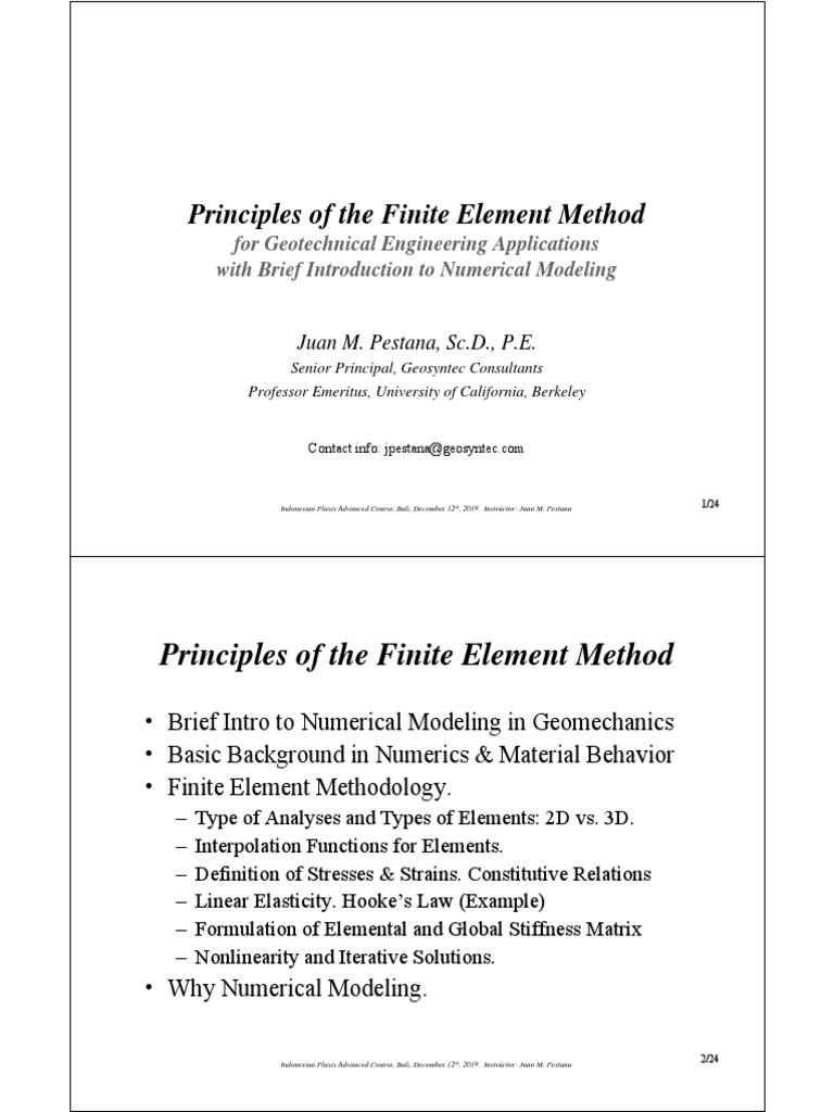 03 CG01 (JP) FEM in Geotechnical Engineering | PDF | Finite Element ...