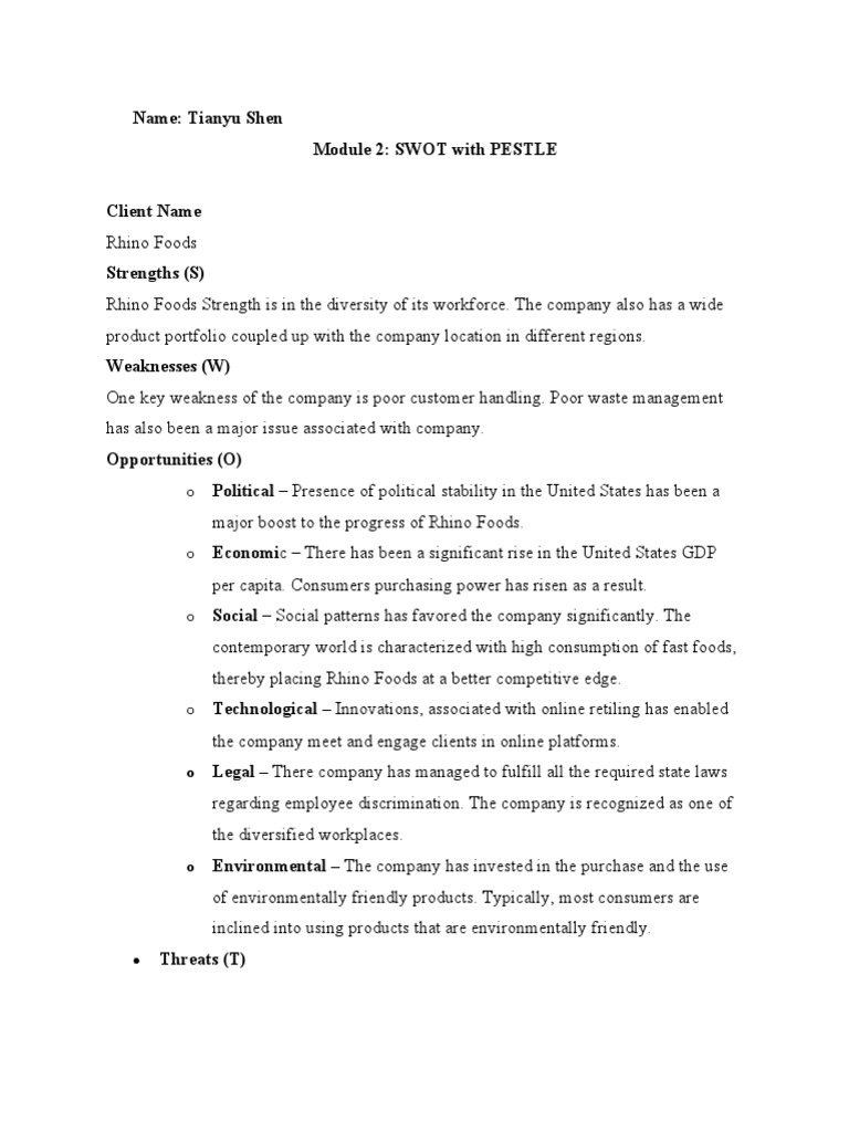 Module 2 Swot and Pestle | PDF | Swot Analysis | Economies