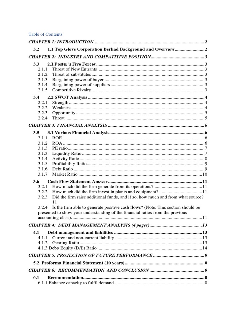 Top Glove Financial Assignment | PDF | Leverage (Finance) | Equity (Finance)